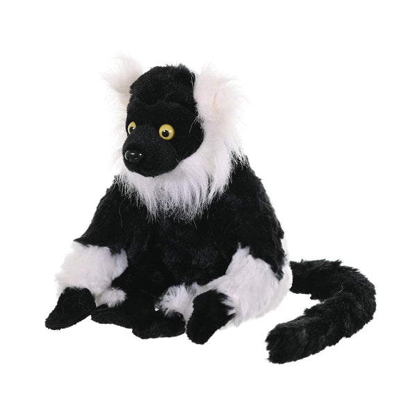 Wild Republic Cuddlekins Mini Black White Ruffed Lemur 10 Inch Plush ...