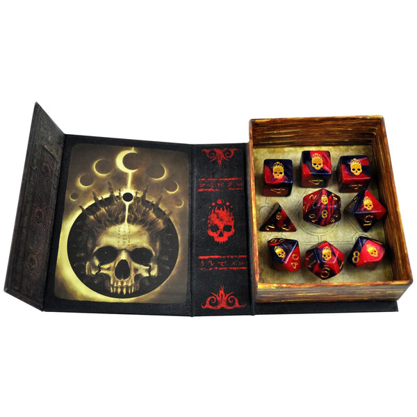 Elder Dice Mark Of The Necronomicon 9 Polyhedral Dice Set | Radar Toys