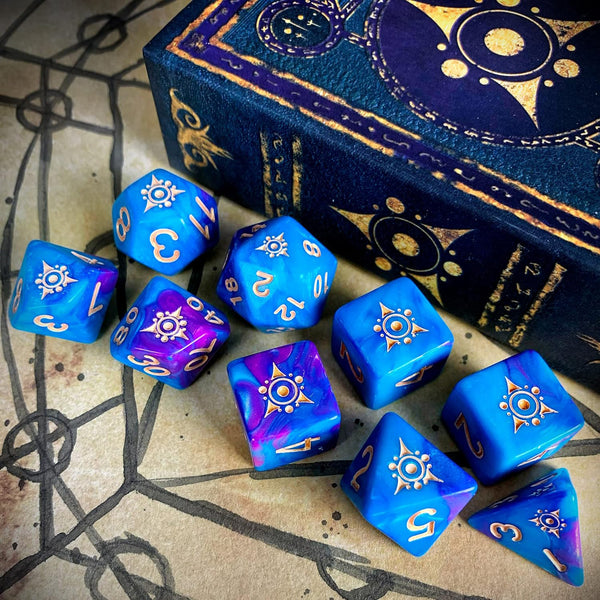 Elder Dice Sigil Of The Dreamlands Kadathian Ice 9 Dice Set | Radar Toys
