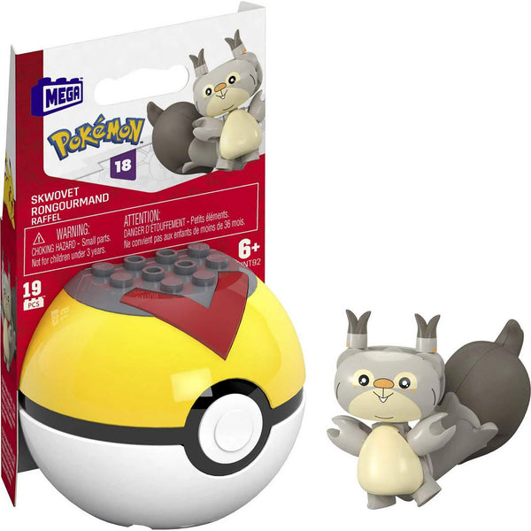 MEGA Pokemon Generations Skwovet Level Ball Building Set | Radar Toys