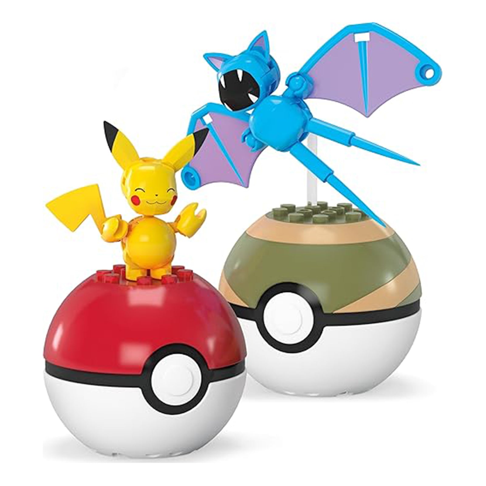 MEGA Pokemon Pikachu Zubat With Poke Balls Building Set | Radar Toys