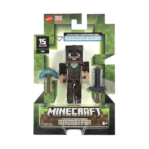 Mattel Minecraft Craft-A-Block Steve In Netherite Figure | Radar Toys