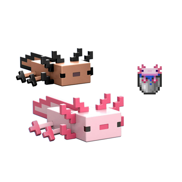 Mattel Minecraft Craft-A-Block Axolotls Figure | Radar Toys