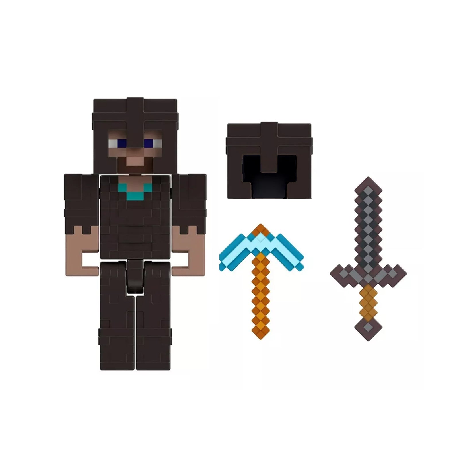 Mattel Minecraft Craft-A-Block Steve In Netherite Figure | Radar Toys