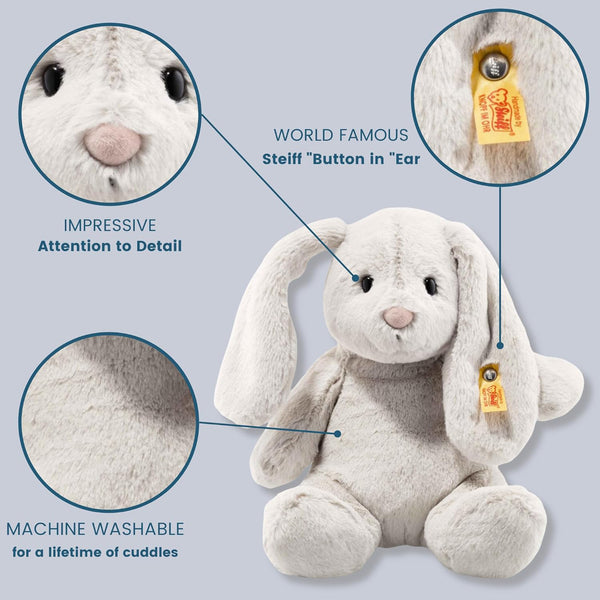 Steiff Hoppie Rabbit Light Grey 9 Inch Plush Figure | Radar Toys