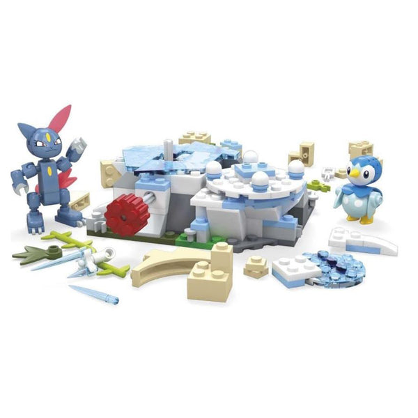 MEGA Pokemon Piplup And Sneasel's Snow Day Building Set | Radar Toys