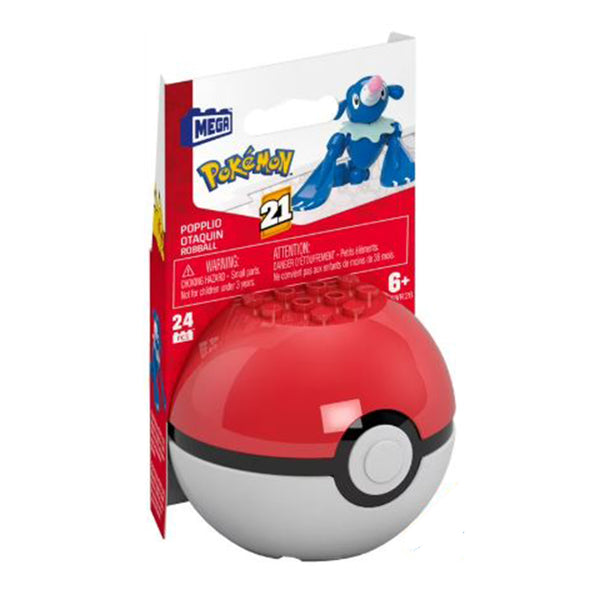 MEGA Pokemon Popplio With Poke Ball Building Set| Radar Toys