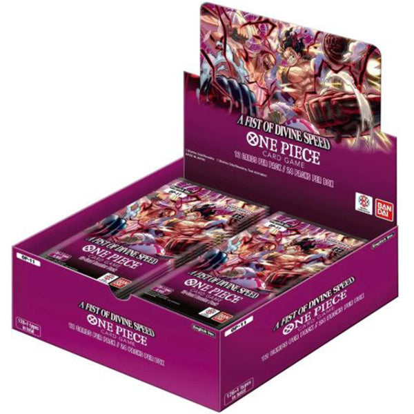 Bandai One Piece Card Game A Fist Of Divine Speed Single Booster Pack ...