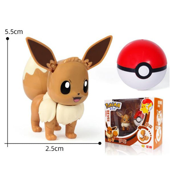 Pokemon Eevee Normal With Pokeball Action Figure Set| Radar Toys