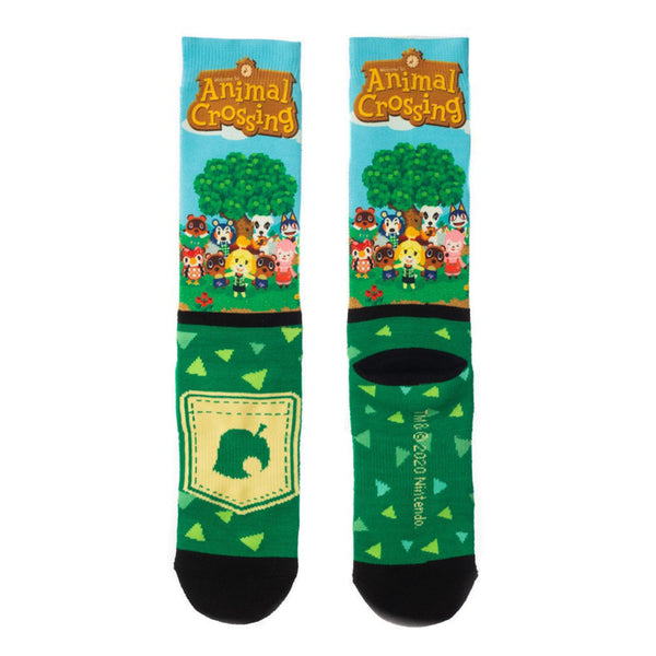 Animal Crossing Print Single Pair Men's Crew Socks | Radar Toys