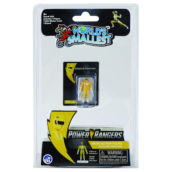 World's Smallest Power Rangers Yellow Ranger Micro Action Figure ...