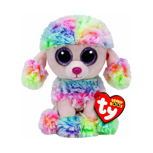 Ty Rainbow Poodle Multicolor 6 Inch Plush Figure | Radar Toys