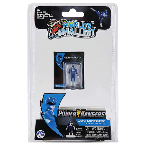 World's Smallest Power Rangers Blue Ranger Micro Action Figure | Radar Toys