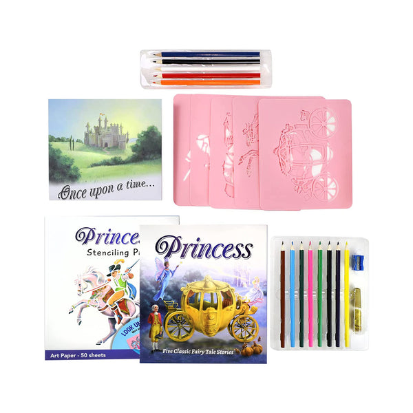 Spice Box Learn Draw Princess Fairy Tales Story Stencil Kit|Radar Toys