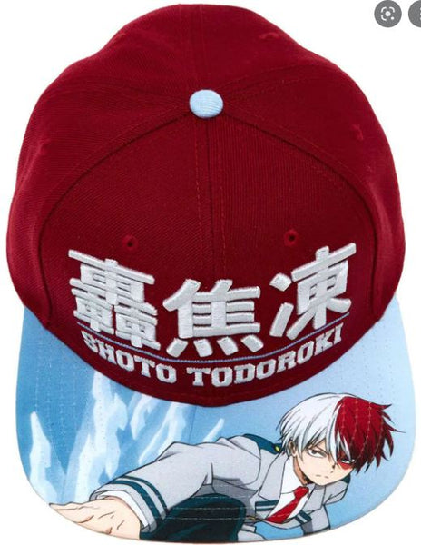 Bioworld My Hero Academia Shoto Todoroki Red Snapback Hat | Radar Toys