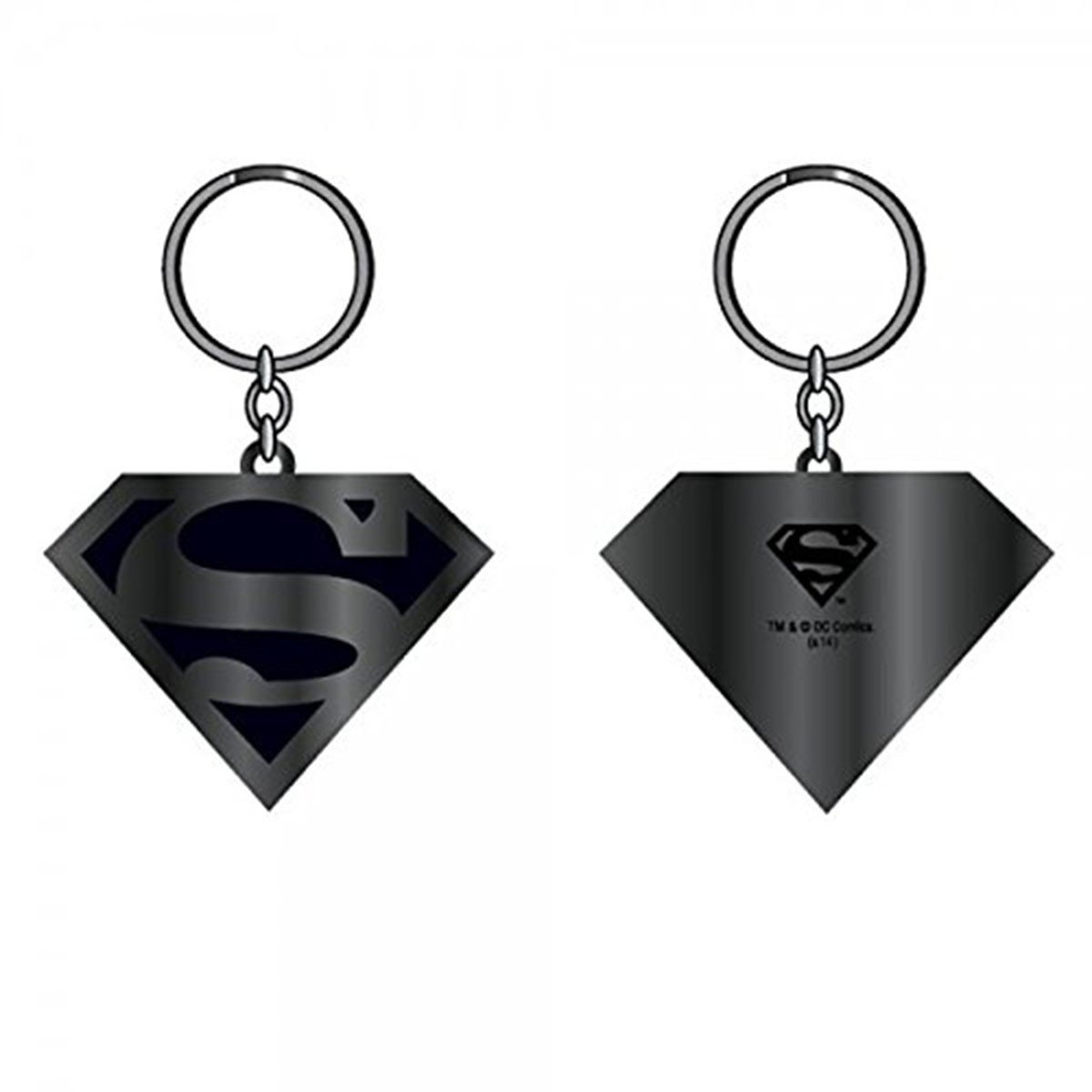 Superman Black Keychain Logo Metal Key Chain DC Comics – Radar Toys