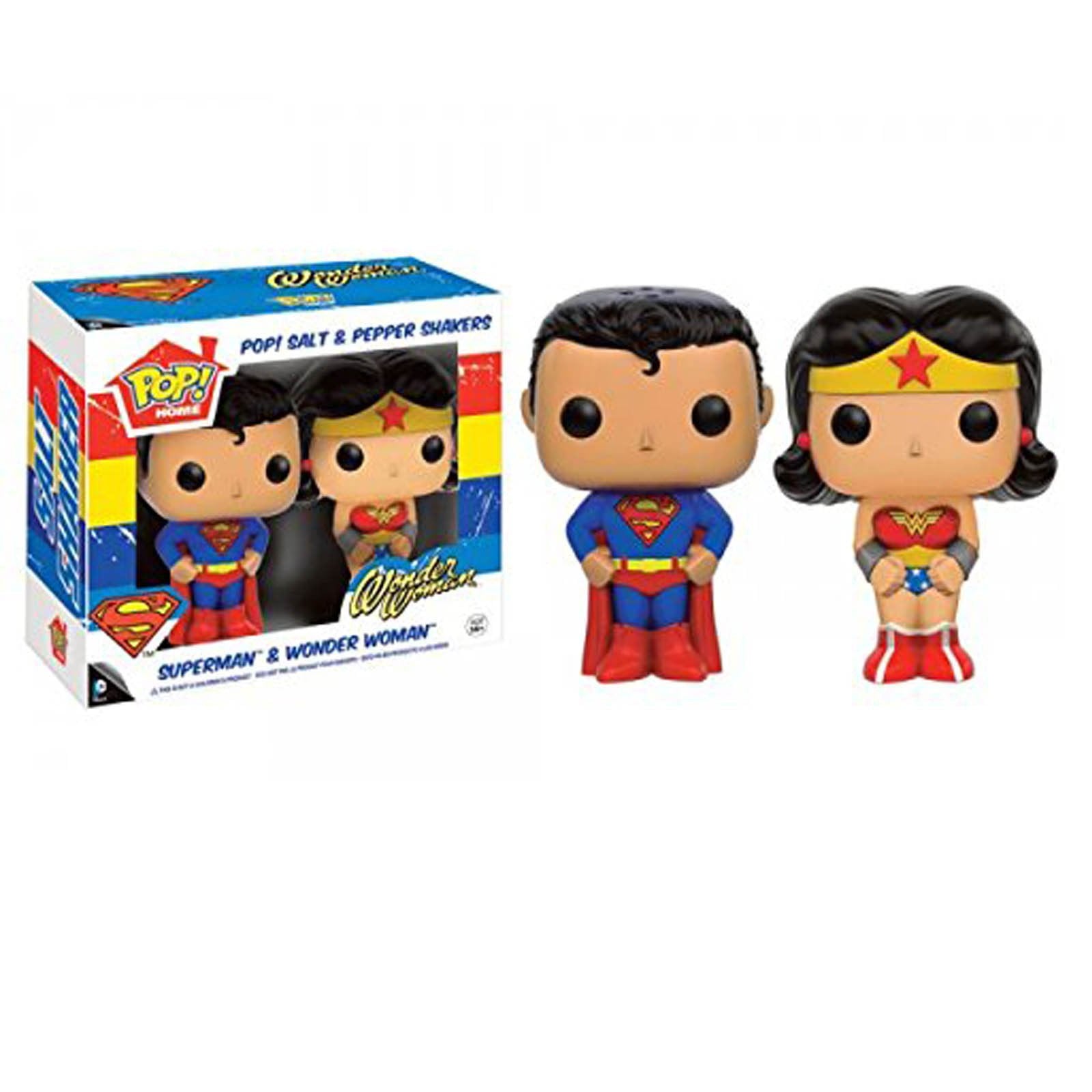 Salt and Pepper Shakers Superman Wonder Woman Kitchen | Radar Toys