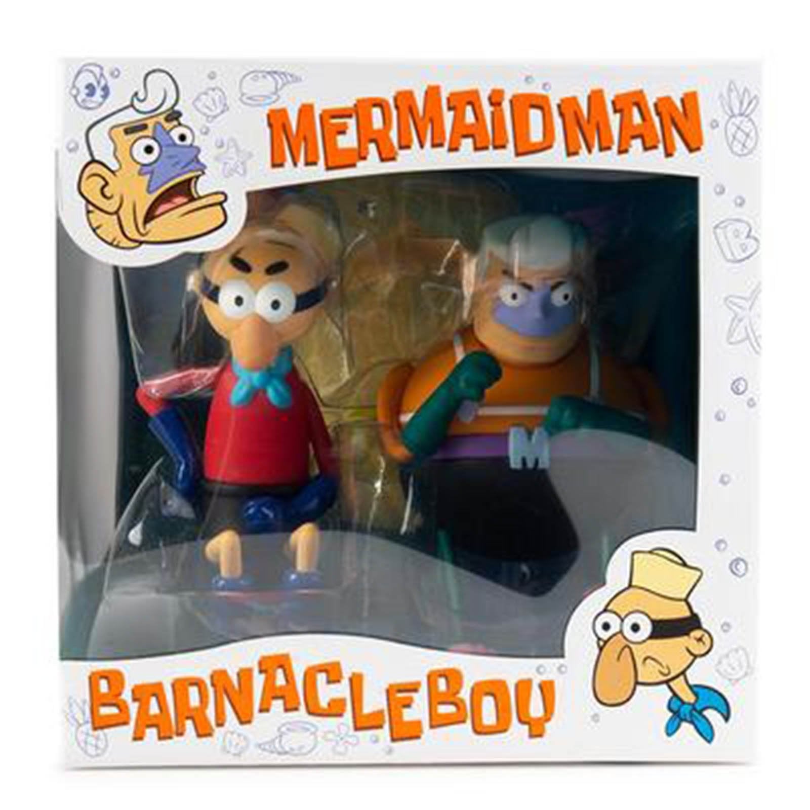 Kidrobot Spongebob Mermaidman And Barnacleboy Figure Set | Radar Toys