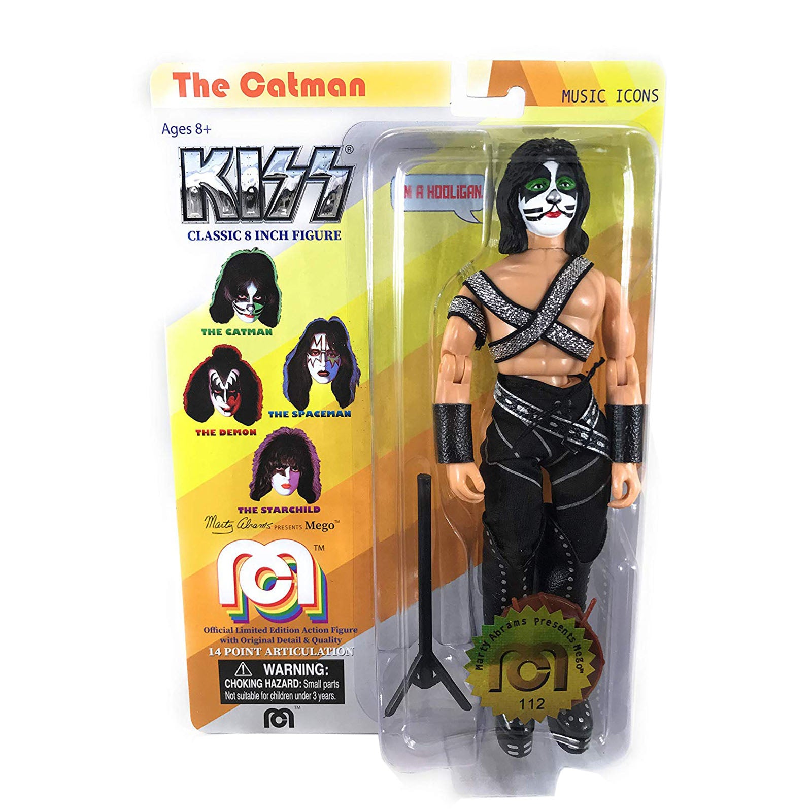 Mego Music Icons KISS The Catman 8 Inch Action Figure | Radar Toys