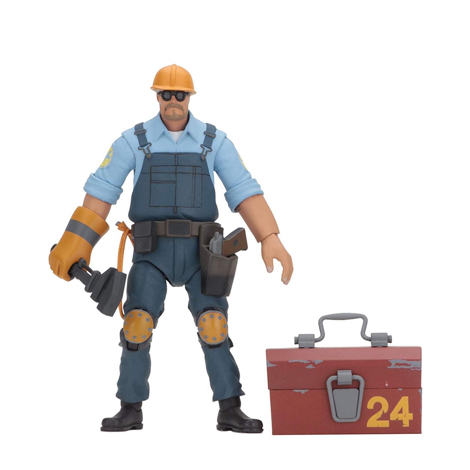 NECA Team Fortress 2 The Engineer Blue Team Action Figure | Radar Toys