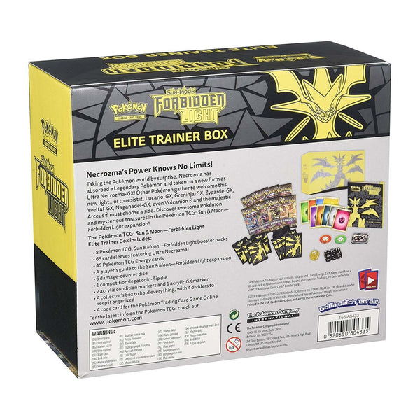 Pokemon Sun And Moon Forbidden Light Elite Trainer Box | Radar Toys