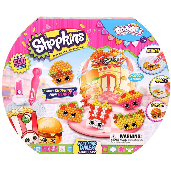 Shopkins Beados Set Fast Food Diner Shopkins Toys Beads – Radar Toys