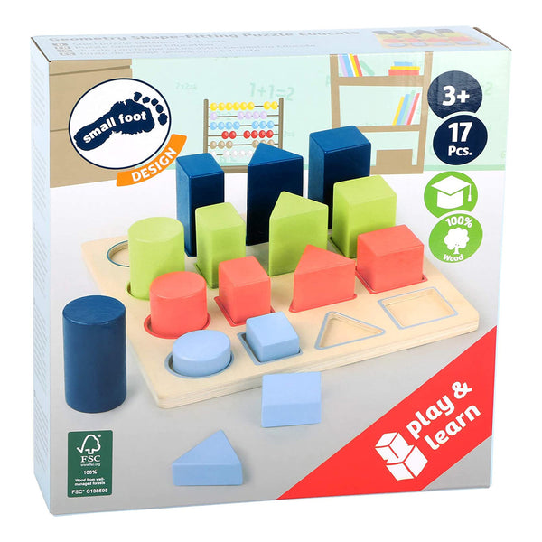 Small Foot Wooden Geometry Shape Fitting Puzzle | Radar Toys
