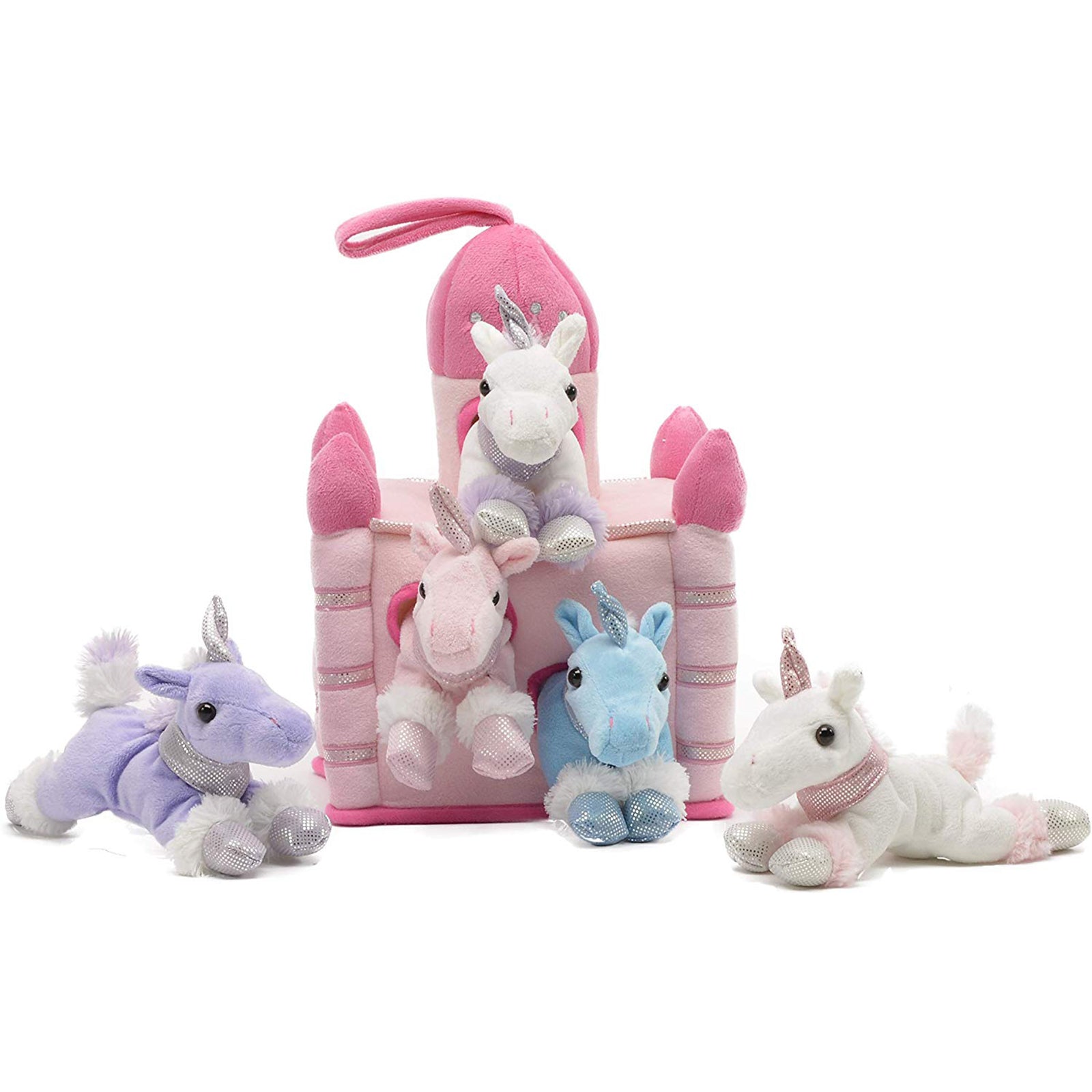 Unipak Unicorn Pink Castle 11 Inch Plush Set | Radar Toys