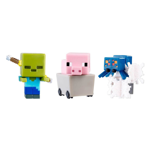 Minecraft 6 End Stone Pig Zombie Spider Figures 3 Pack | Radar Toys