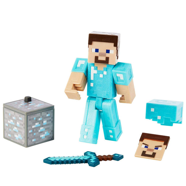 Minecraft Steve In Diamond Armor Figure Set | Radar Toys