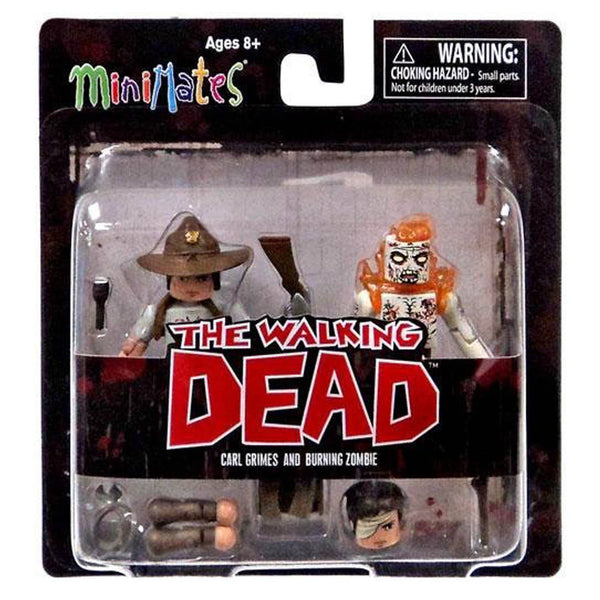 Minimates Walkind Dead Carl Grimes Burning Zombie Set | Radar Toys