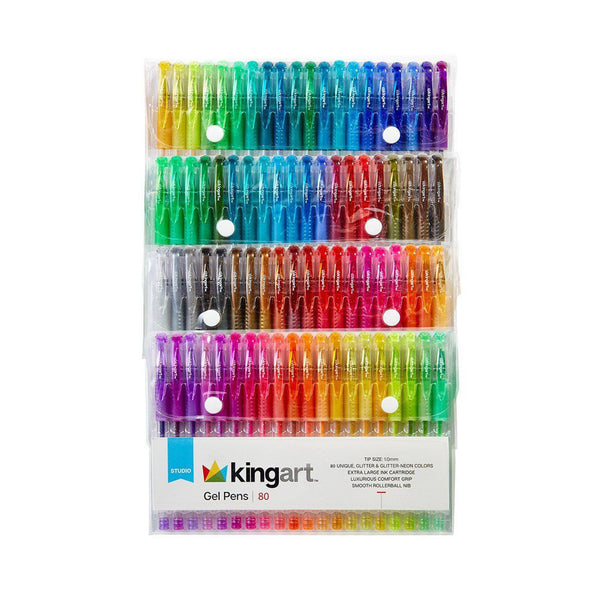 Kingart Studio 80 Count Gel Pens Set 400-80 | Radar Toys
