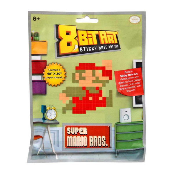 Super Mario Classic Jumping 8 Bit Sticky Note Art Kit | Radar Toys