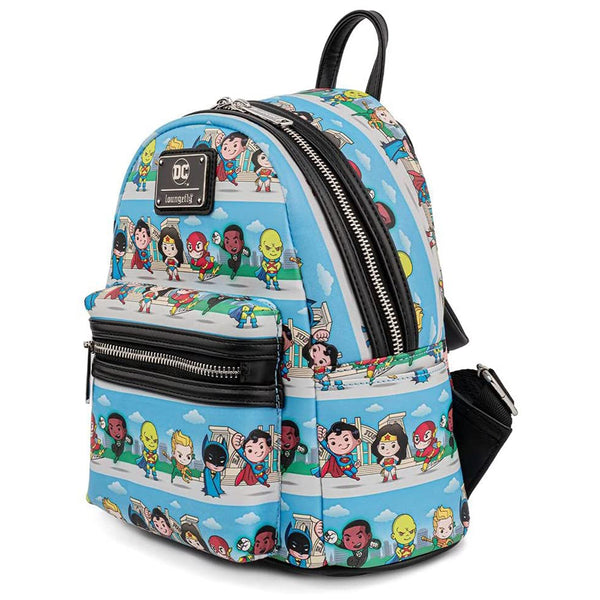 Loungefly DC Superheroes Chibi Lineup Mini Backpack | Radar Toys