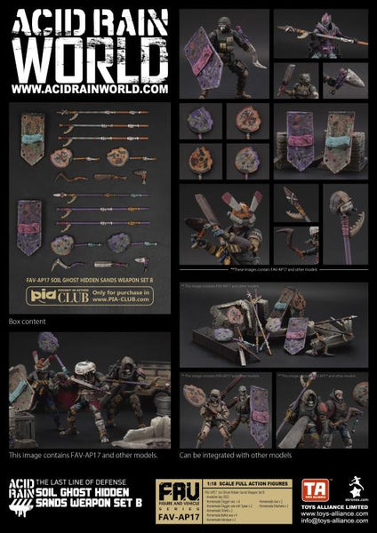 Acid Rain Soil Ghost Hidden Sand Weapon Set B 1:18 Scale Weapon Set ...