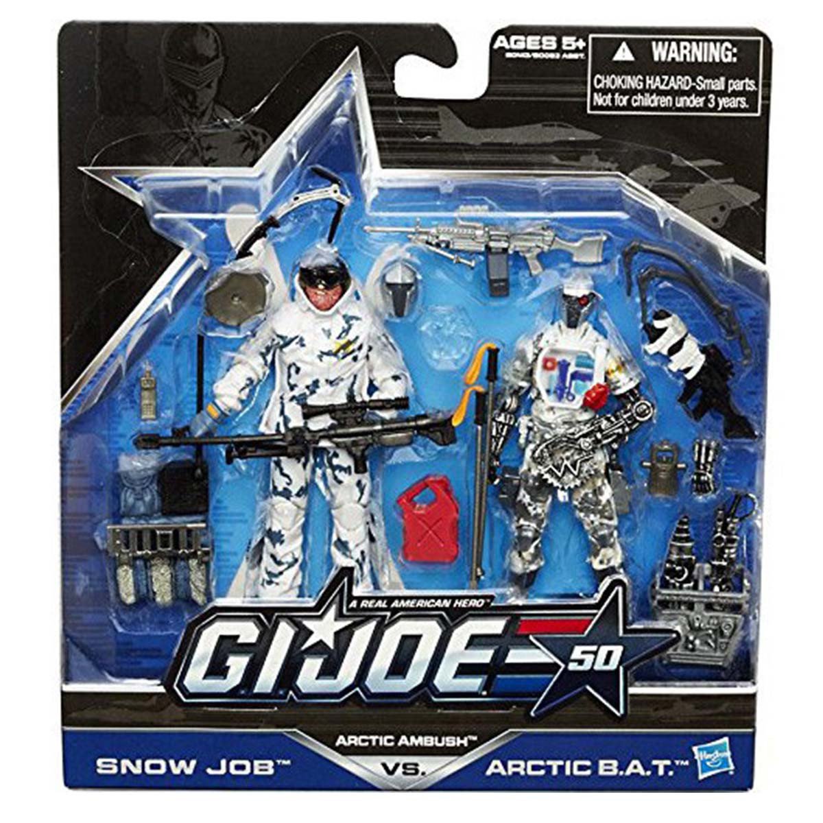 G.I. Joe 50th Anniversary Arctic Ambush Snow Job Vs Arctic B.A.T. Acti ...