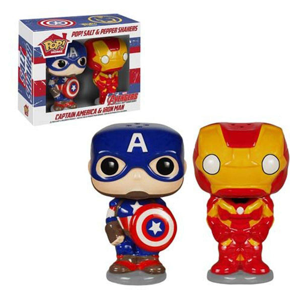 Salt and Pepper Shakers Captain America Iron Man Kitchen | Radar Toys