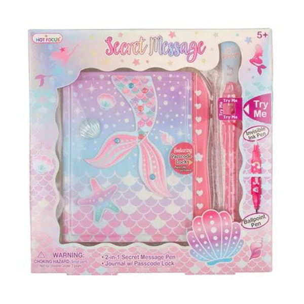 Hot Focus Mermaid Secret Message Journal Set | Radar Toys