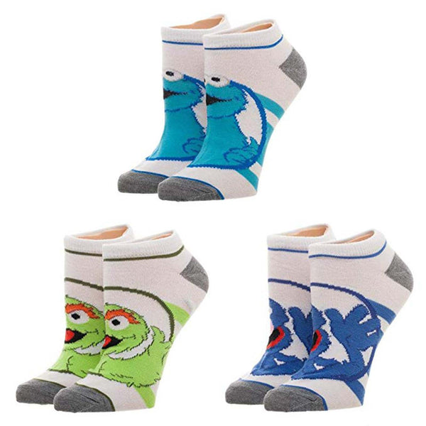 Sesame Street Character Juniors 3 Pairs Of Crew Socks | Radar Toys