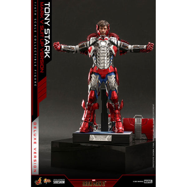 Hot Toys Marvel Tony Stark Mark V Suit Up Deluxe Figure | Radar Toys