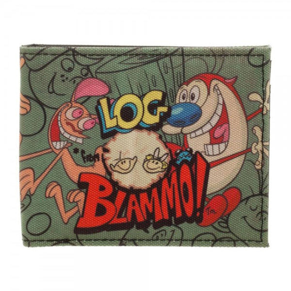 Ren And Stimpy Log Blammo Bi-Fold Wallet Nickelodeon | Radar Toys